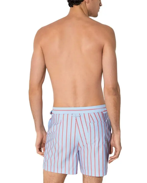REISS Presley Side Adjuster Pinstripe Swim Shorts - Soft Blue