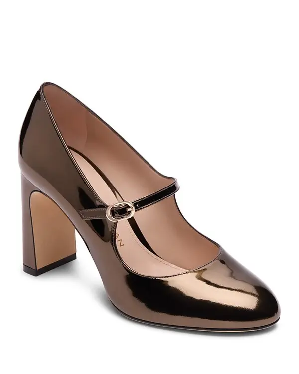 STUART WEITZMAN Babette 85 Mary Jane Pumps - Cigar
