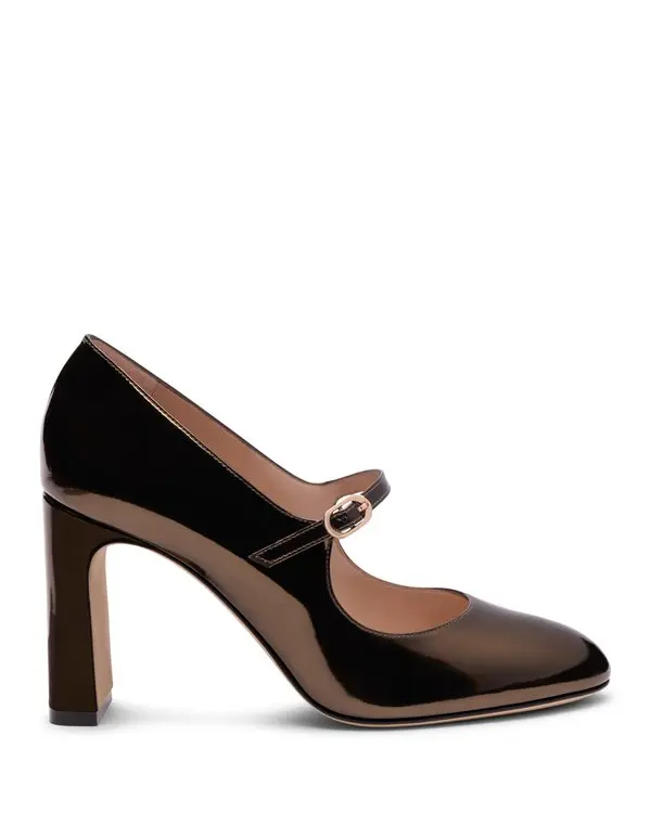 STUART WEITZMAN Babette 85 Mary Jane Pumps - Cigar