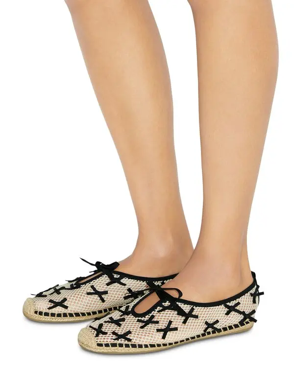 Tory Burch Woven Espadrilles With Bow Detailing