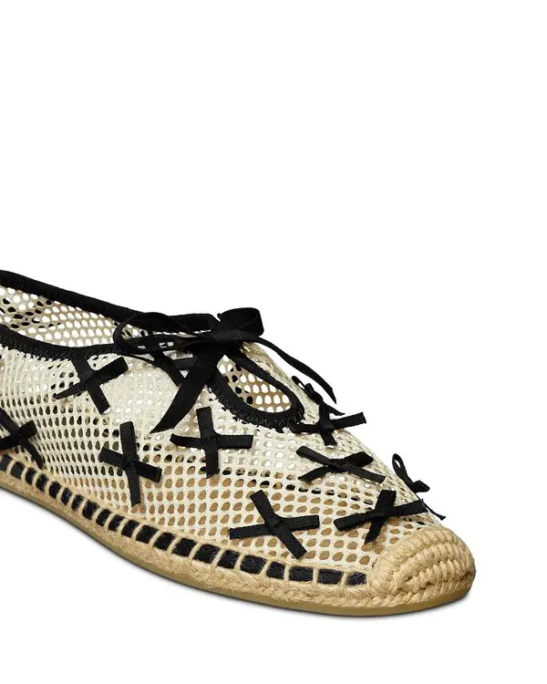 Tory Burch Woven Espadrilles With Bow Detailing