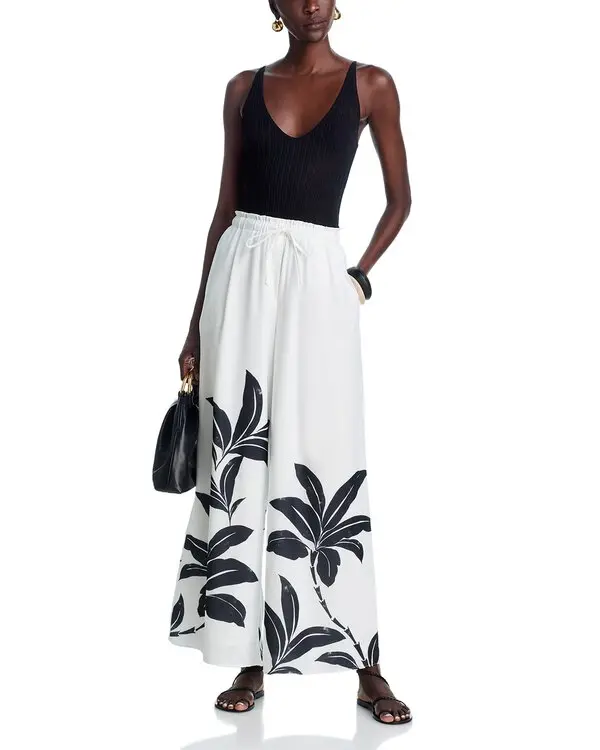 Kobi Halperin Vera Printed Wide-leg Pants
