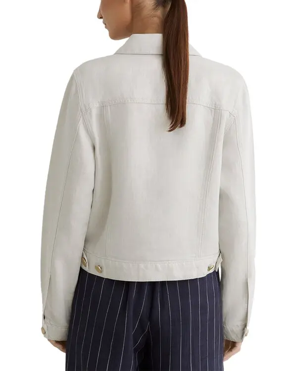 REISS Tencel & Linen Blend Jacket