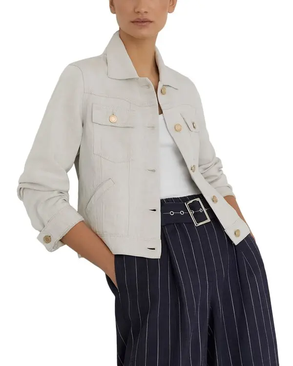 REISS Tencel & Linen Blend Jacket