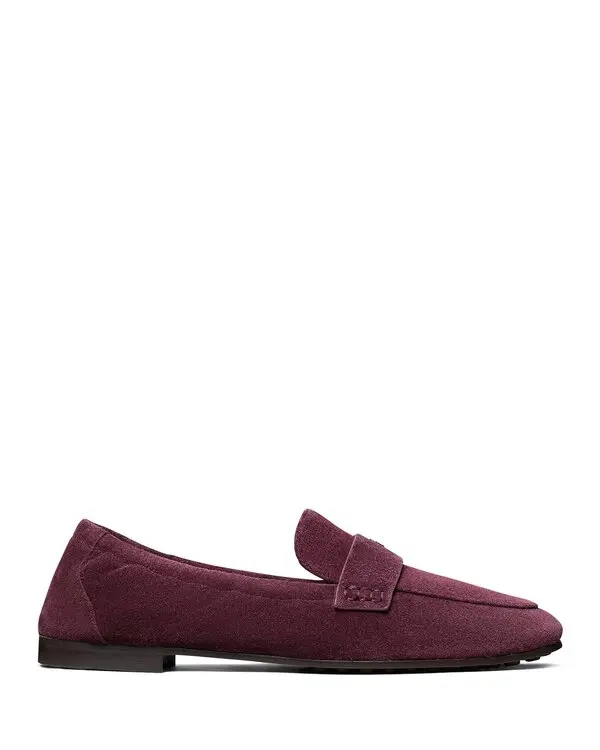 Tory Burch Suede Ballet Loafers - Plum