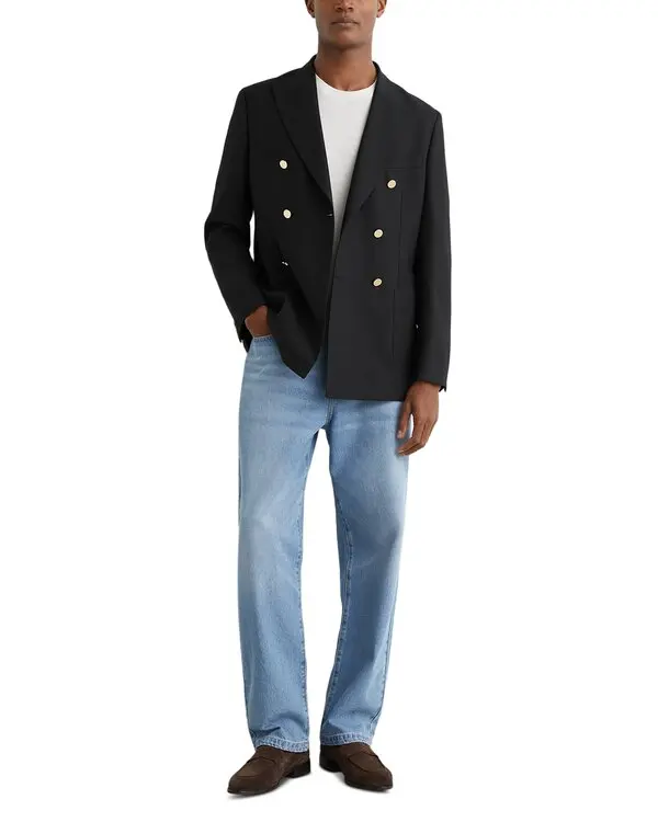 REISS Classic Fit Double Breasted Hopsack Blazer
