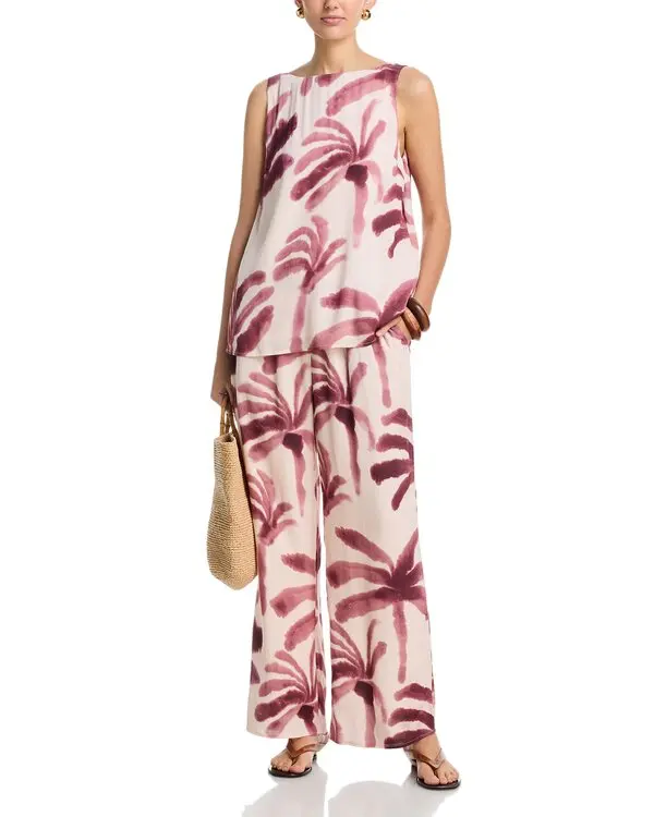 A.REN Wide Leg Printed Trousers