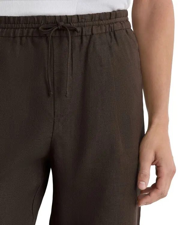 REISS Barges Regular Fit Linen Drawstring Trousers