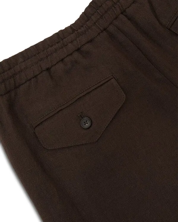 REISS Barges Regular Fit Linen Drawstring Trousers