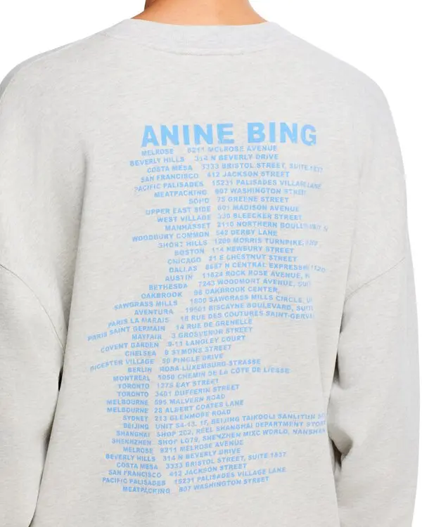 ANINE BING Miles Crewneck Sweatshirt - Grey