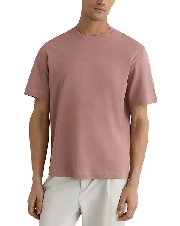 REISS Oversized Crewneck T-shirt - Dusty Rose