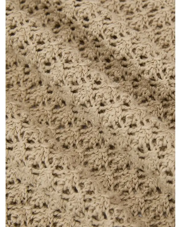 REISS Colette Open Stitch Linen Vest