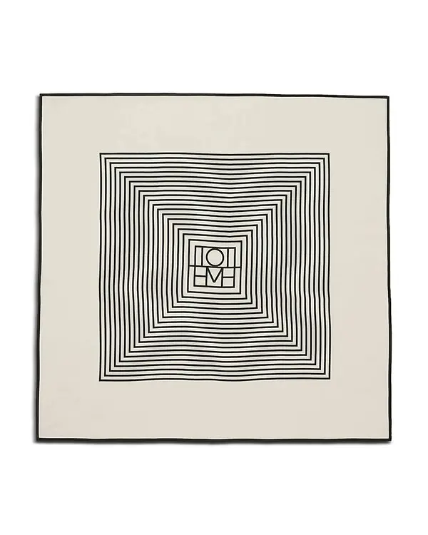 TOTEME Monogram Silk Scarf - Cream