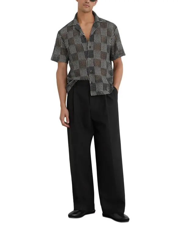 REISS Carlos Wave Checker Shirt