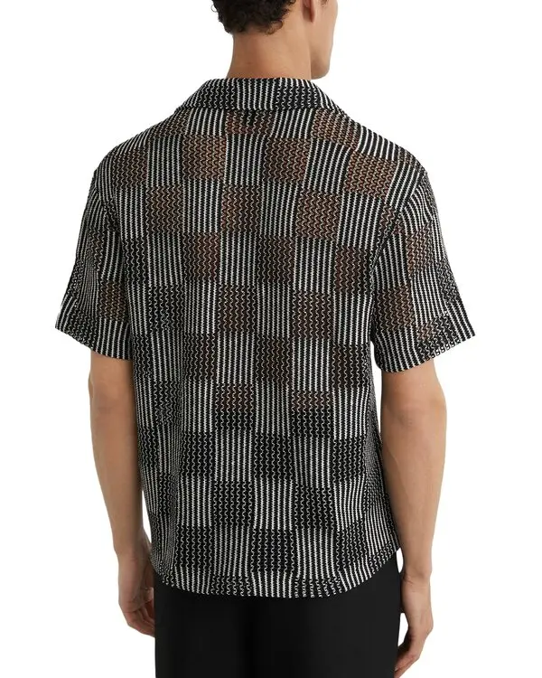 REISS Carlos Wave Checker Shirt