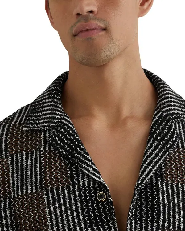 REISS Carlos Wave Checker Shirt