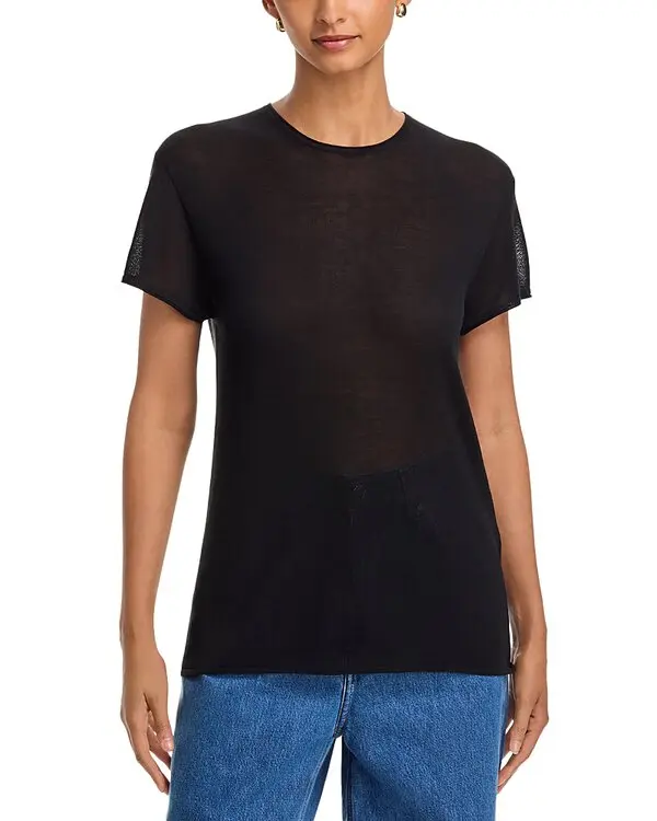TOTEME Silk T-shirt - Black