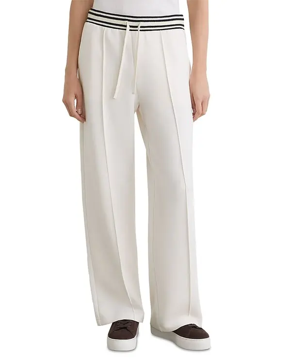 REISS Stripe Knit Drawstring Jogger Pants
