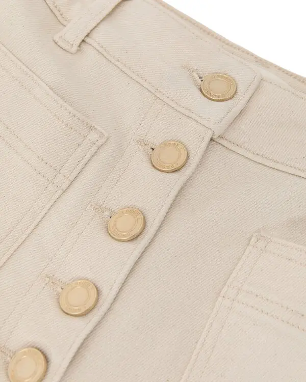 REISS Cali High Rise Flare Leg Jeans - Ecru