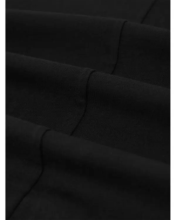 REISS Millie Cap Sleeve Tee - Black