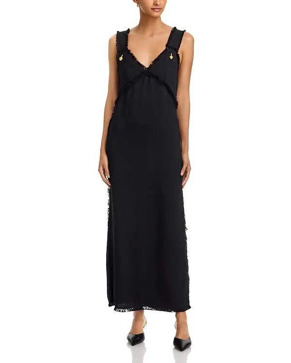 TOTEME V Neck Slip Dress - Black