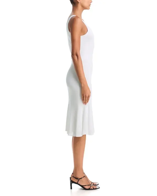 TOTEME Fluted Hem Dress - Optic White