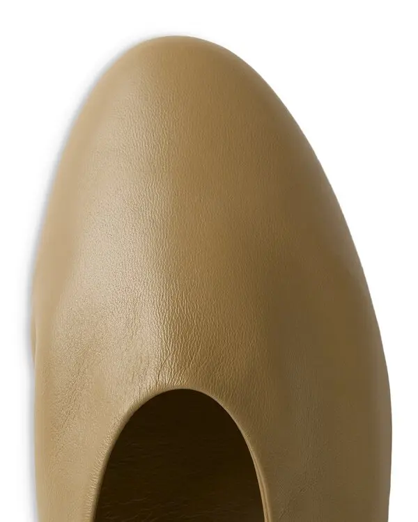 TOTEME Slip On Leather Ballet Flats - Desert