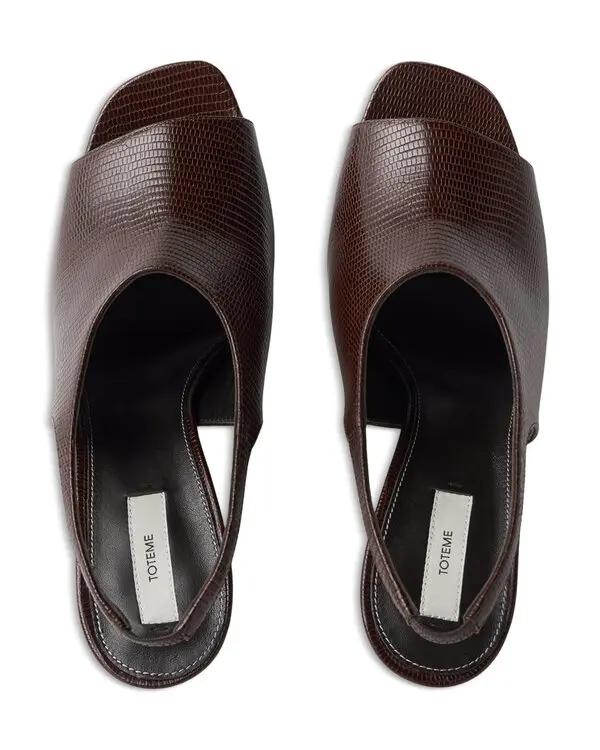 TOTEME Contour Slingback Sandals - Brown