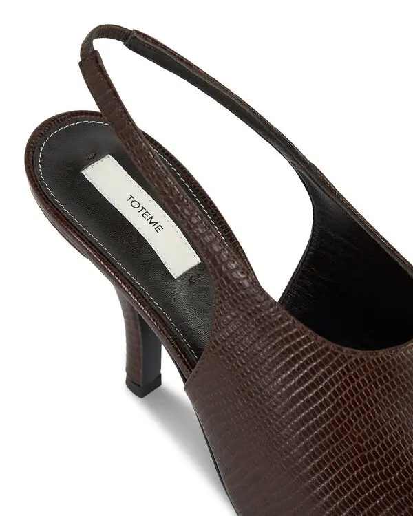 TOTEME Contour Slingback Sandals - Brown