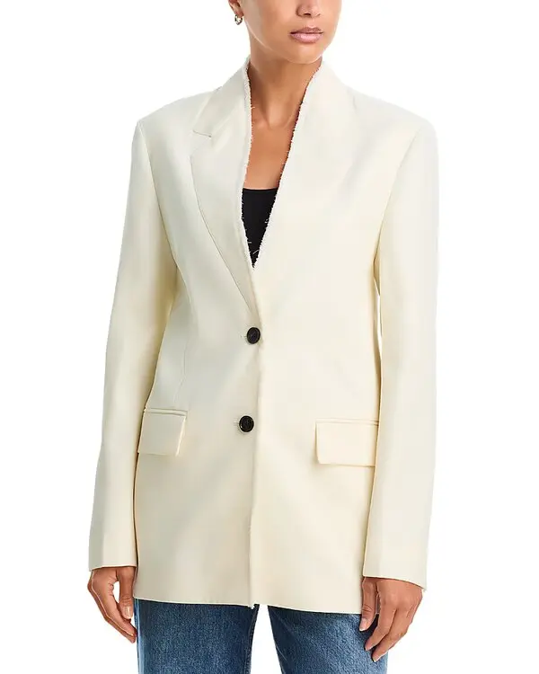 TOTEME Raw Lapel Blazer - Ecru