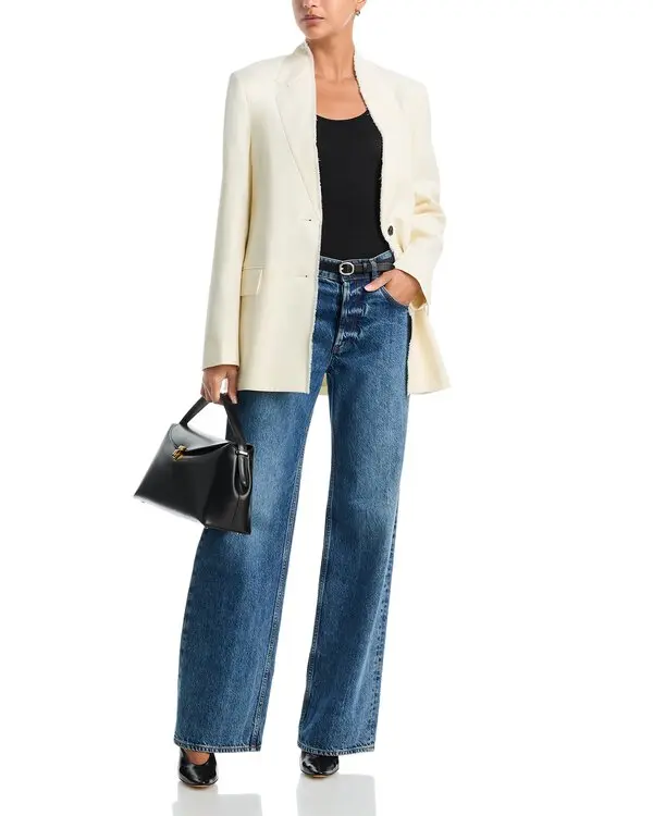 TOTEME Raw Lapel Blazer - Ecru