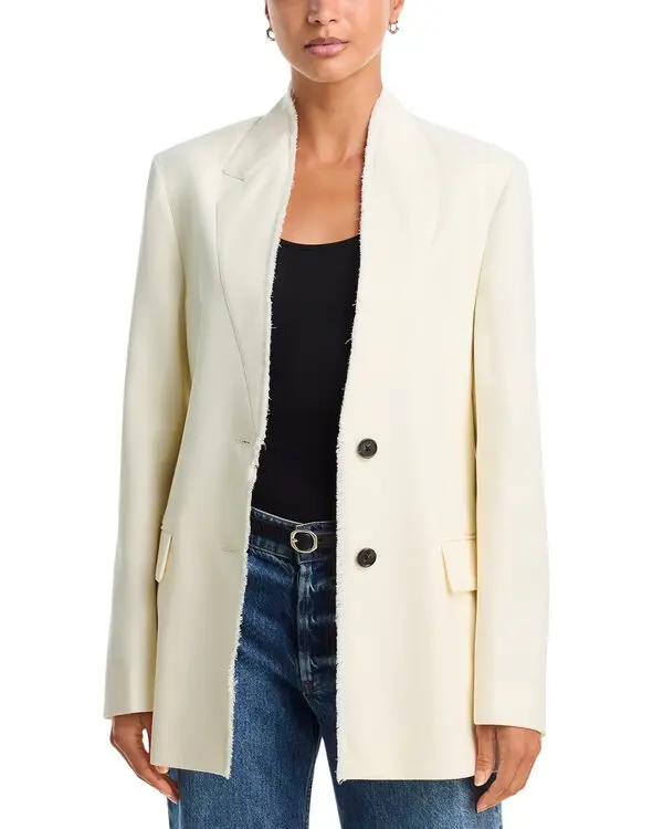 TOTEME Raw Lapel Blazer - Ecru