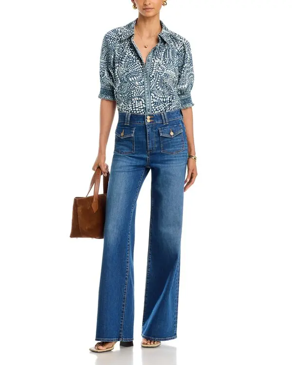 Ramy Brook Fay High-rise Wide-leg Jeans