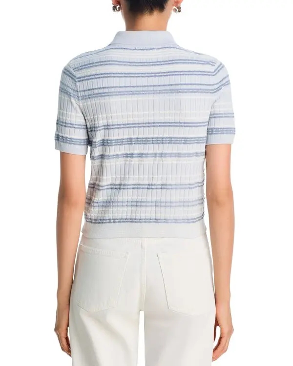 Rag & Bone Karina Stripe Cardigan Sweater - Light Blue