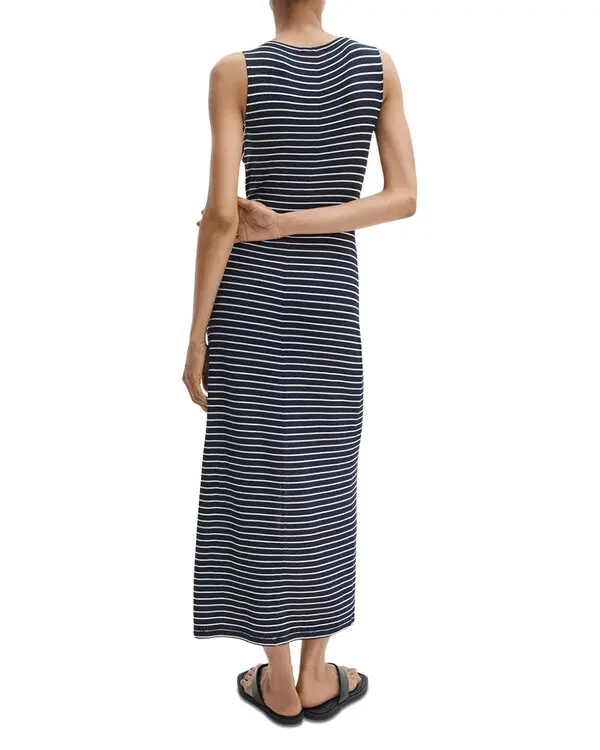 Rag & Bone Striped Button-front Knit Midi Dress