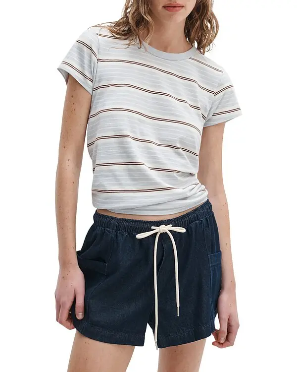 Rag & Bone Slub Stripe Crewneck T-shirt