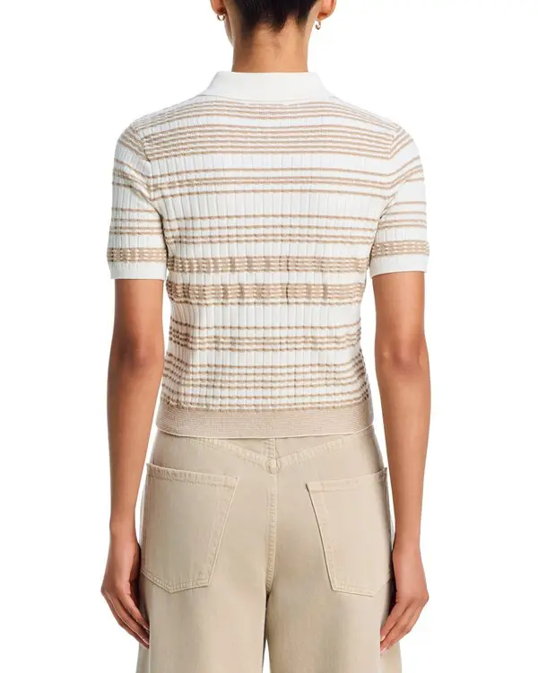 Rag & Bone Karina Striped Cardigan Sweater - White
