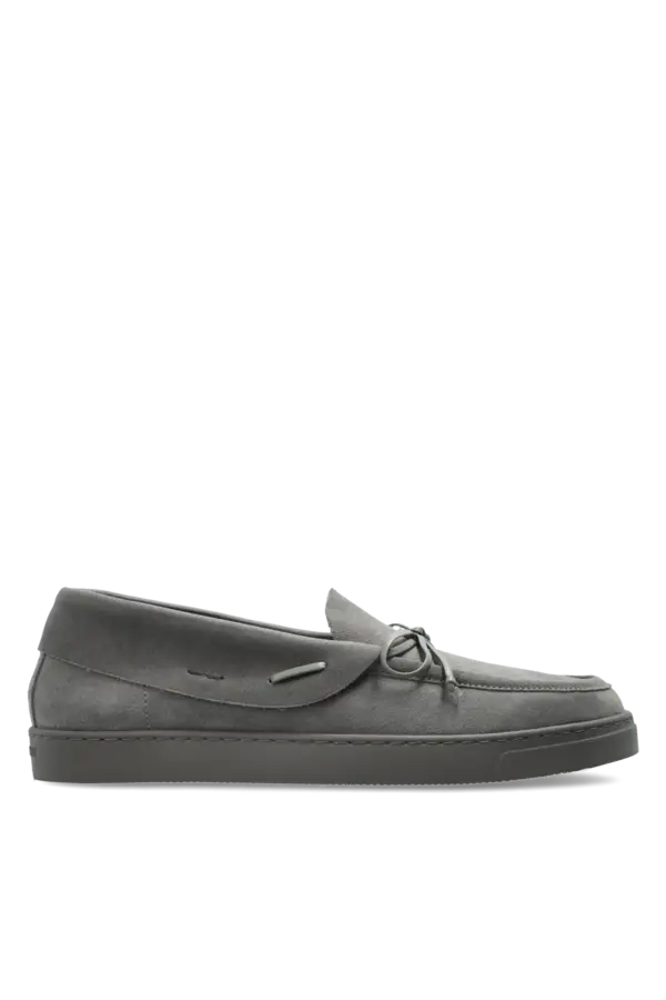 Giorgio Armani Suede Loafers With Lace Detailing