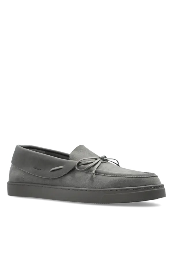 Giorgio Armani Suede Loafers With Lace Detailing