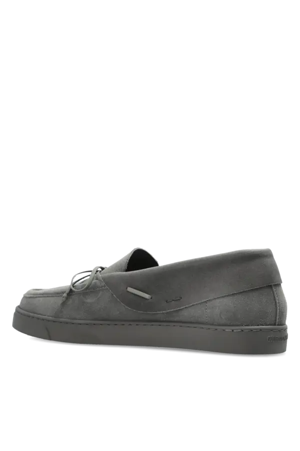Giorgio Armani Suede Loafers With Lace Detailing