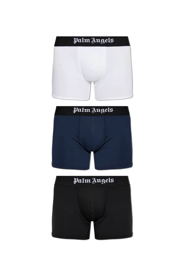 Palm Angels Three-pack Of Boxers With Logo - Multicolour