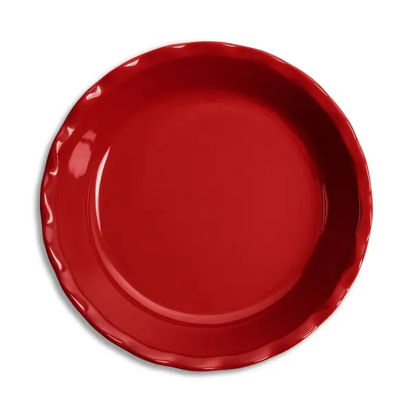EMILE HENRY Deep Pie Dish, 1.7 Qt - Burgundy