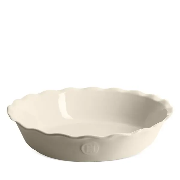 EMILE HENRY Deep Pie Dish, 1.7 Qt - Ecru