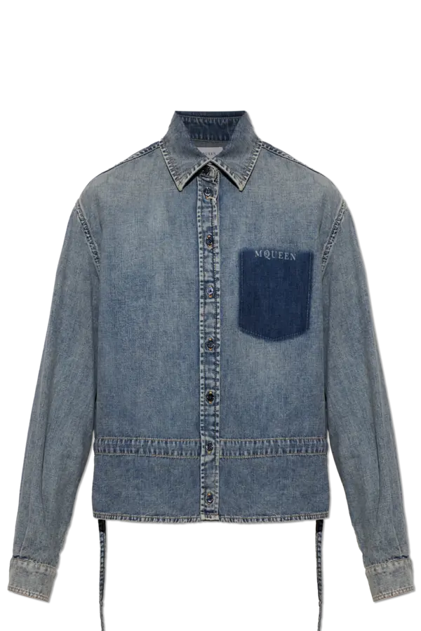 Alexander McQueen Denim Shirt - Navy Blue