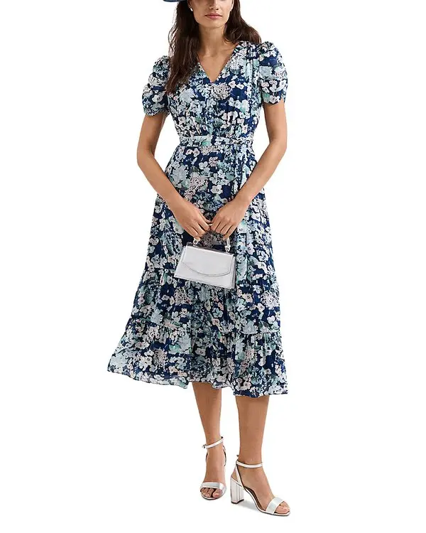 PHASE EIGHT Azalea Floral Dress - Indigo