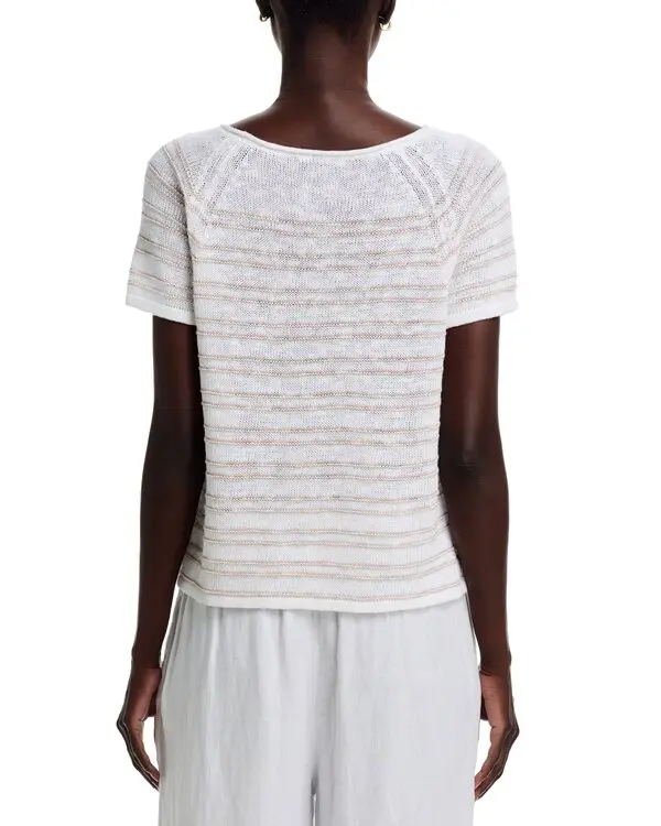 Eileen Fisher Boat Neck Striped Sweater