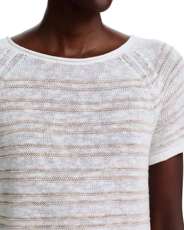 Eileen Fisher Boat Neck Striped Sweater