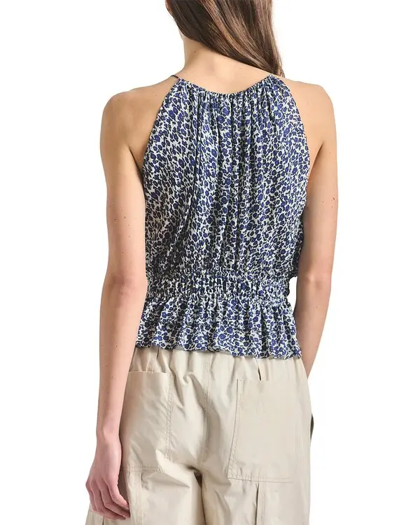 Derek Lam 10 Crosby Avery Top Floral Print Halter Neck Blouse