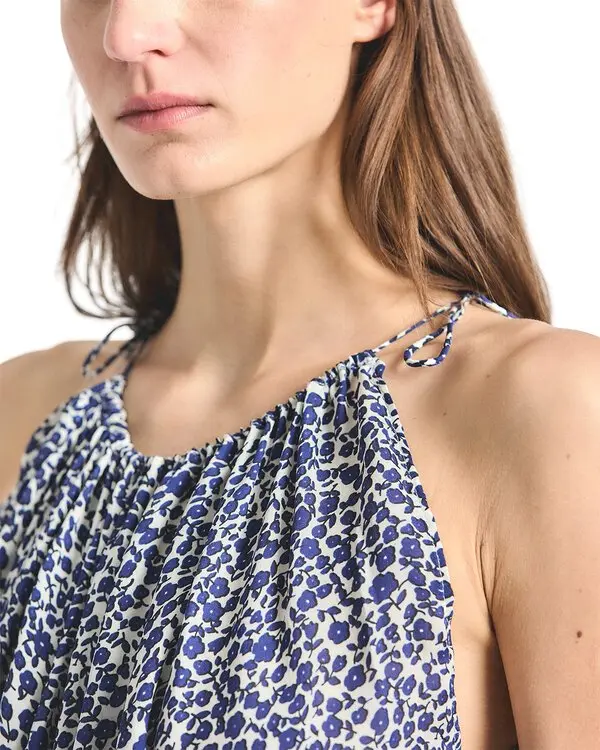 Derek Lam 10 Crosby Avery Top Floral Print Halter Neck Blouse