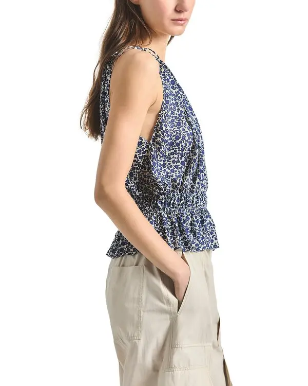 Derek Lam 10 Crosby Avery Top Floral Print Halter Neck Blouse